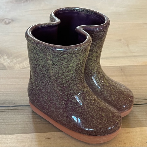 Accents | Terracotta Ceramic Rubber Rain Boot Planter Vase ...